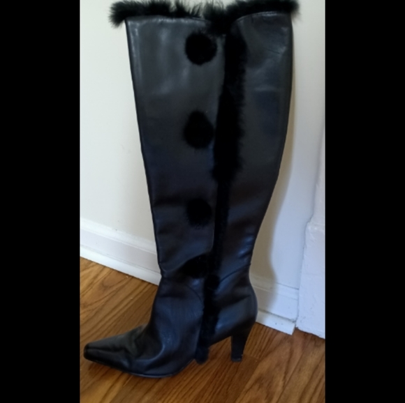 Bellini | Shoes | Bellini Boots With Black Fur Trim | Poshmark